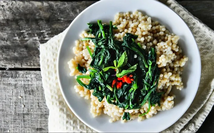 Couscous with Spinach - Sandra's Easy Cooking