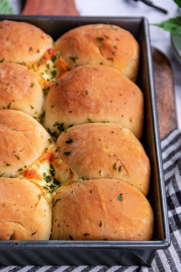 Cheese Stuffed Dinner Rolls • Sandra's Easy Cooking Bread and Rolls