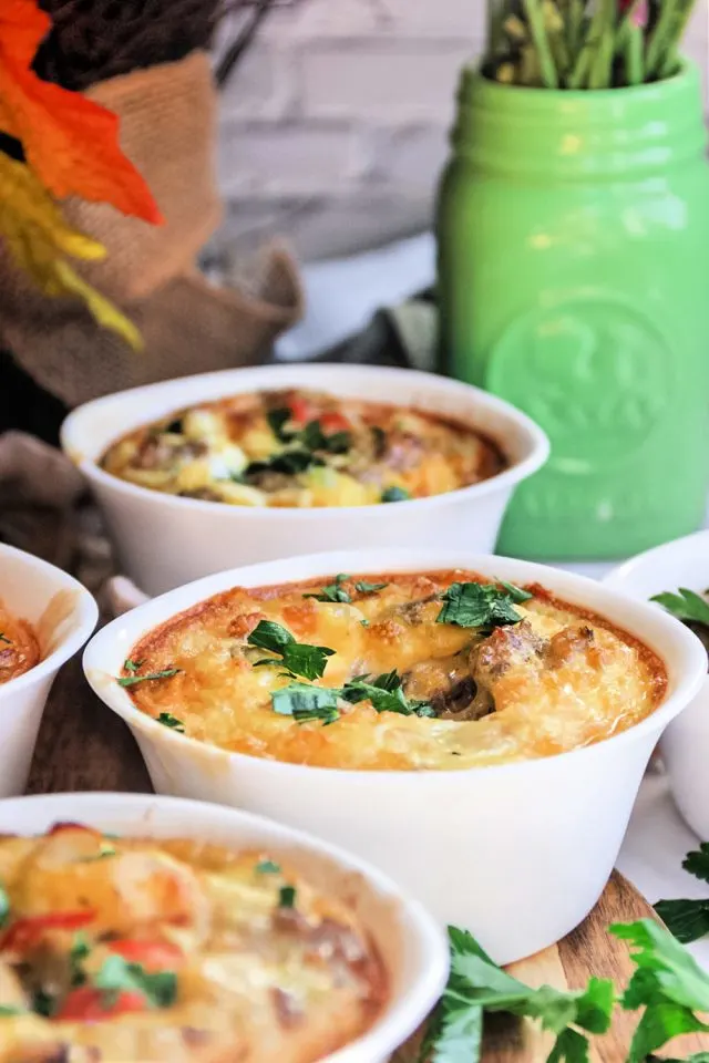 Mini Sunday Brunch Casseroles - Sandra's Easy Cooking Breakfast Ideas