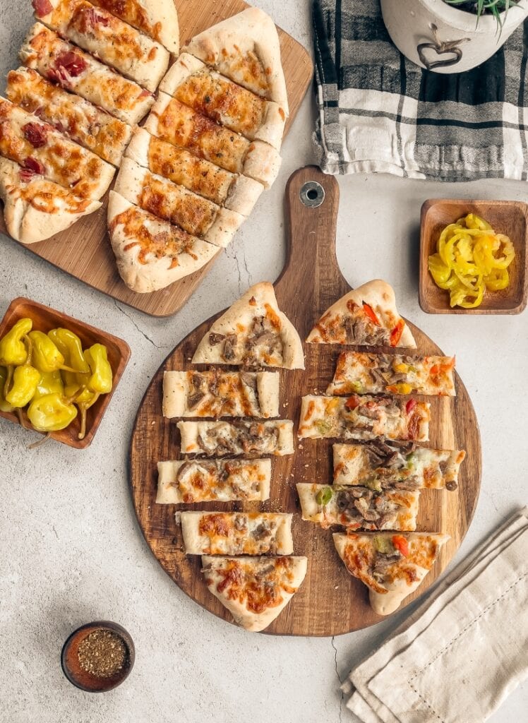 Oval Pizza Boats • Sandra's Easy Cooking