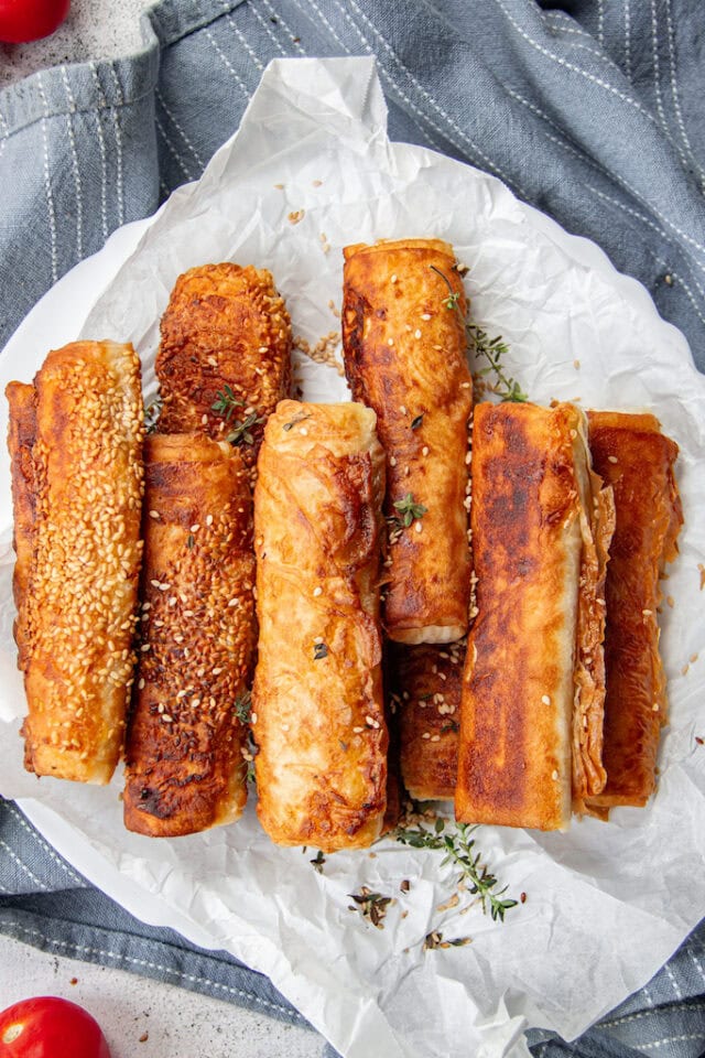 Easy Crispy Feta Rolls • Sandra's Easy Cooking
