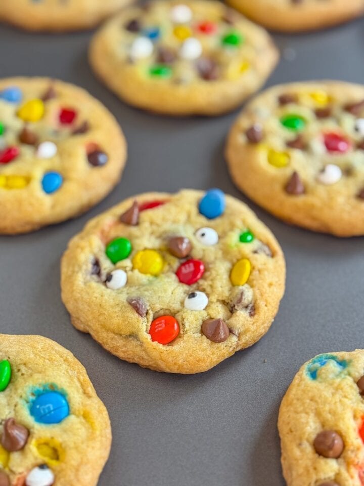 M&M’s and Chocolate Chip Monster Cookies • Sandra's Easy Cooking