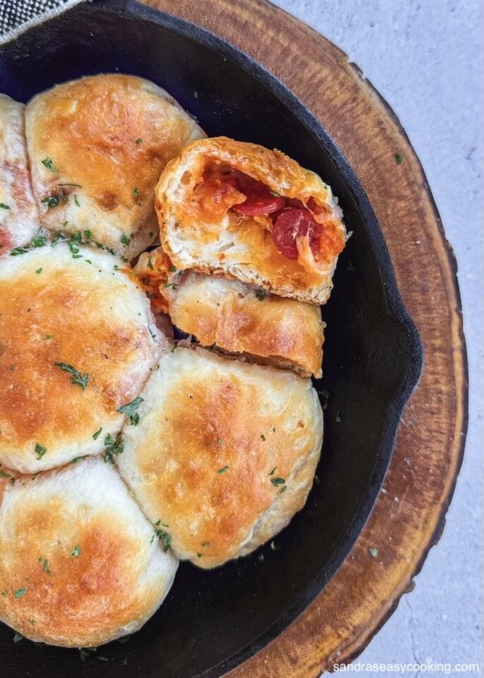 Easy and Tasty Mini Biscuit Pizza Bombs • Sandra's Easy Cooking