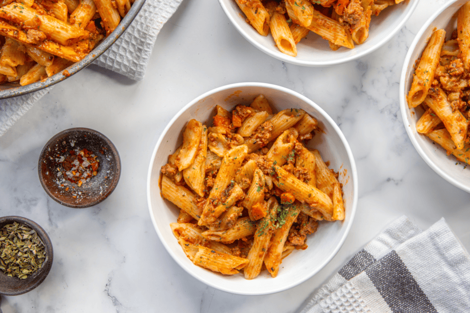 Penne Pasta with Ground Beef • Sandra's Easy Cooking